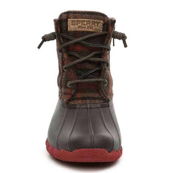 Sperry | Shoes | Sperry Saltwater Brown Plaid Waterproof Boot | Poshmark